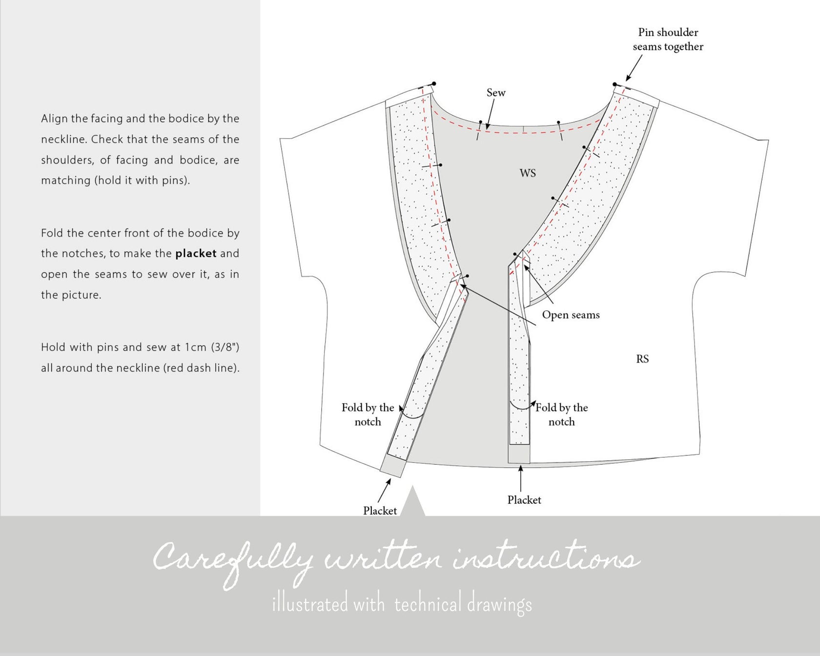 JARVIS V-Neck top - sewing pattern – TRAMApatternstudio